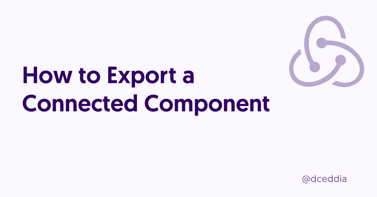 How To Export A Connected Component